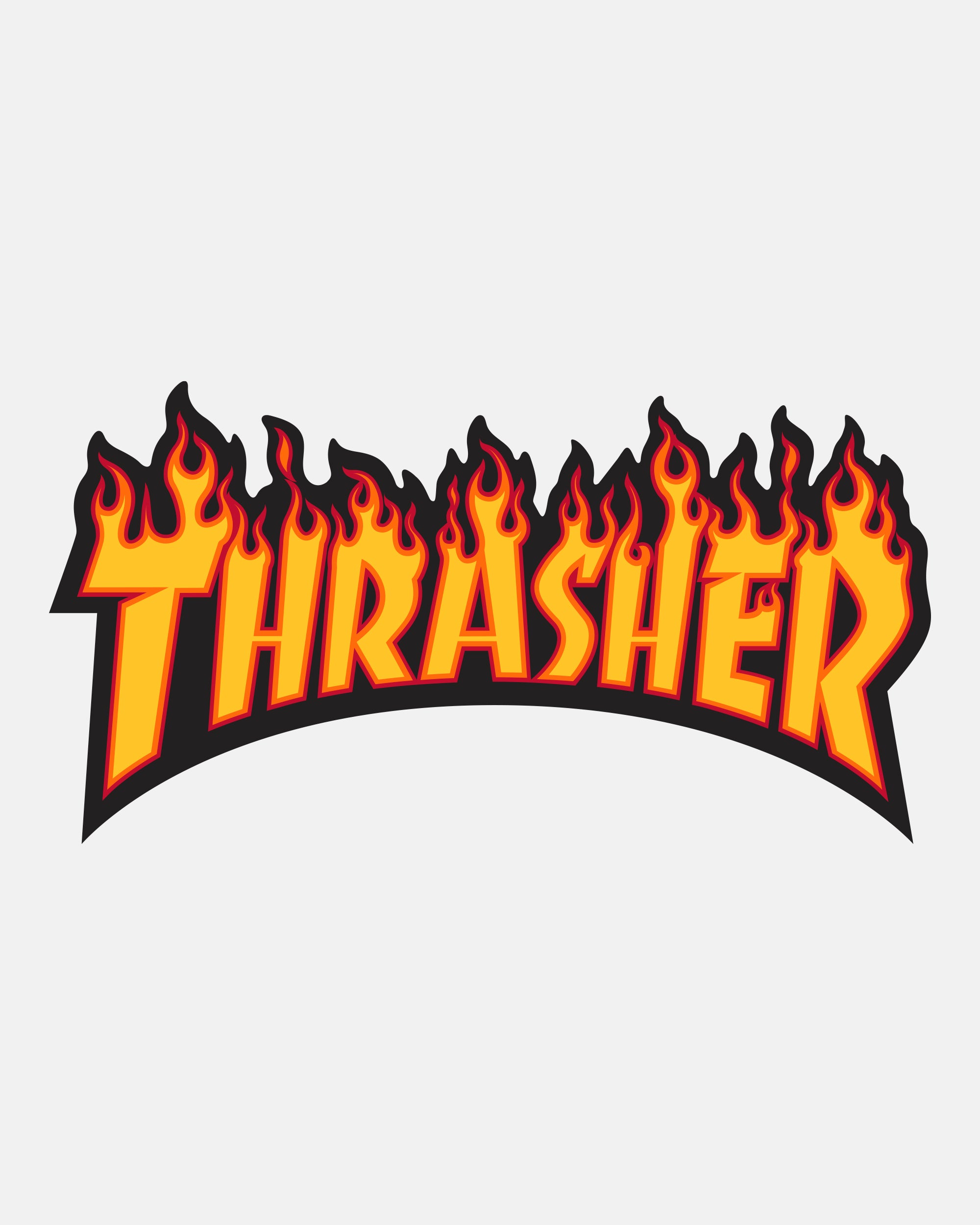 FLAME - STICKER - YELLOW – Thrasher Magazine