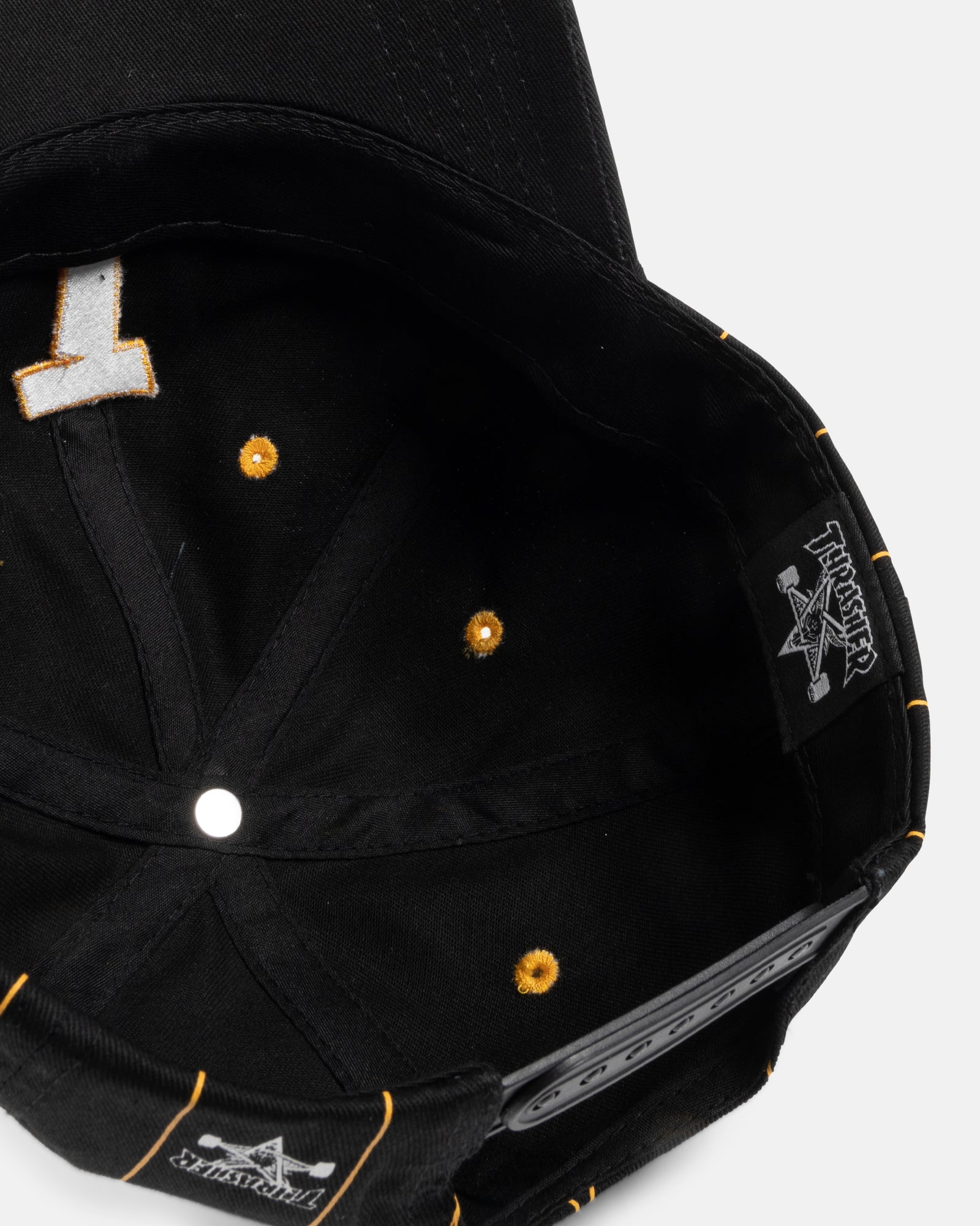T LOGO - OLD TIMER HAT - BLACK / YELLOW – Thrasher Magazine