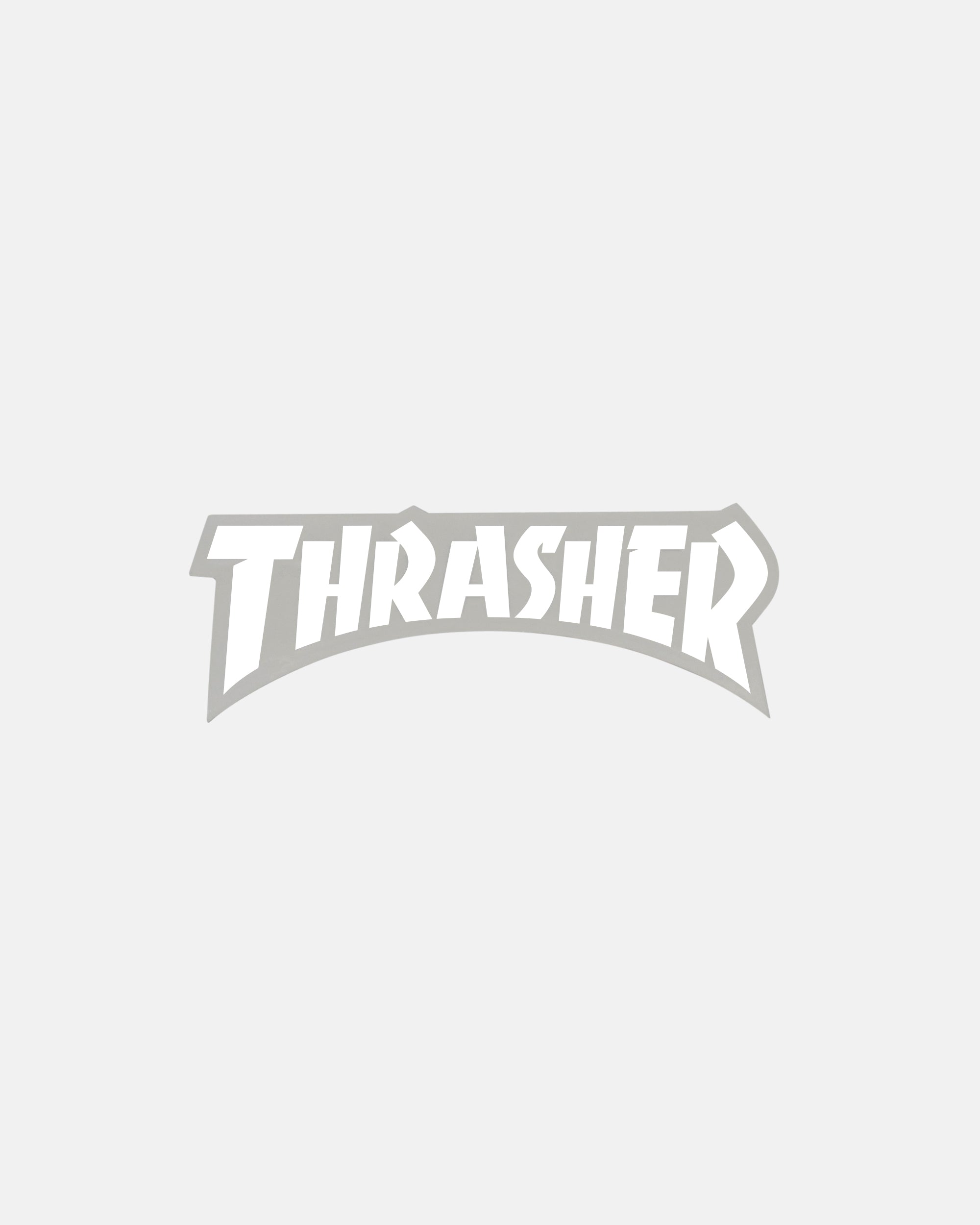 THRASHER - DIE CUT STICKER - WHITE – Thrasher Magazine